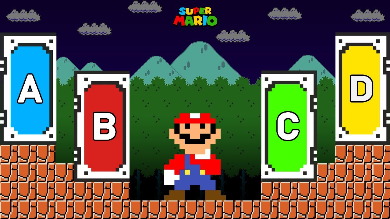 Mario Challenge Mystery Doors Maze Escape - YouTube