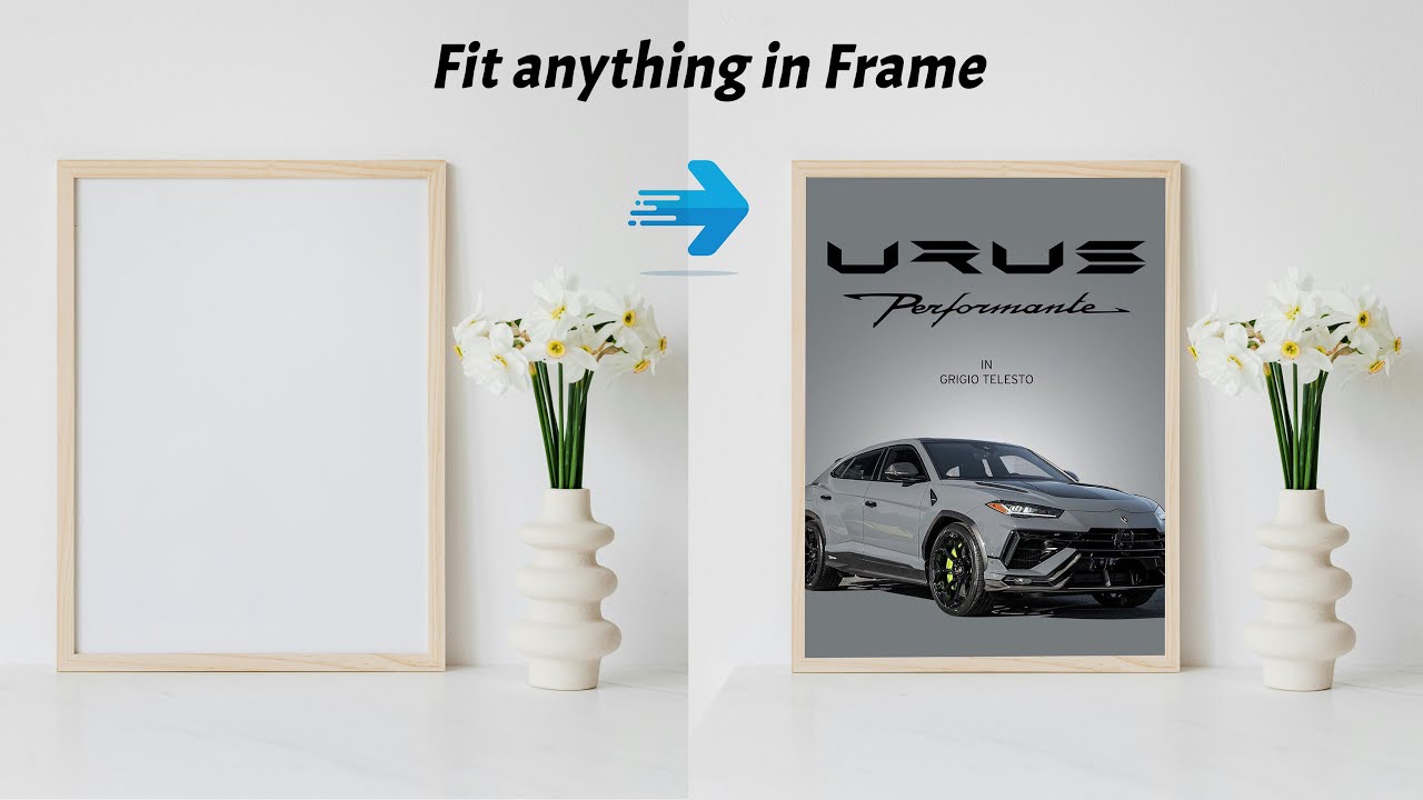 How to fit any image in frame in photoshop - YouTube