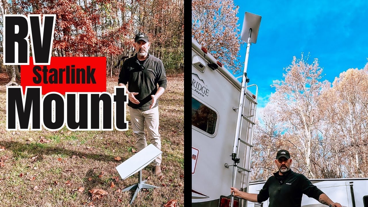 HOW TO MOUNT STARLINK TO YOUR RV LADDER - YouTube