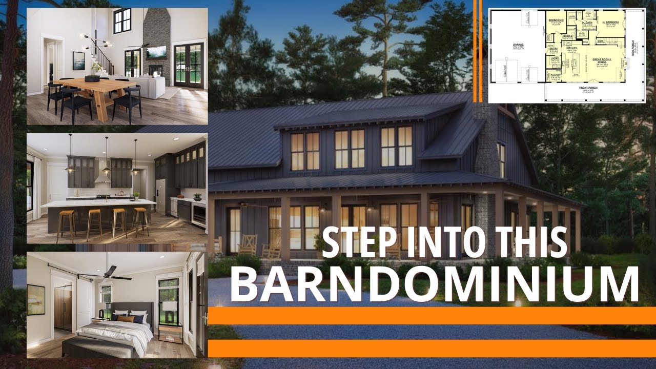 Barndominium Walkthrough - 4 Beds 3 Baths - 2,782 Sq. Ft. Plan 430-340 ...