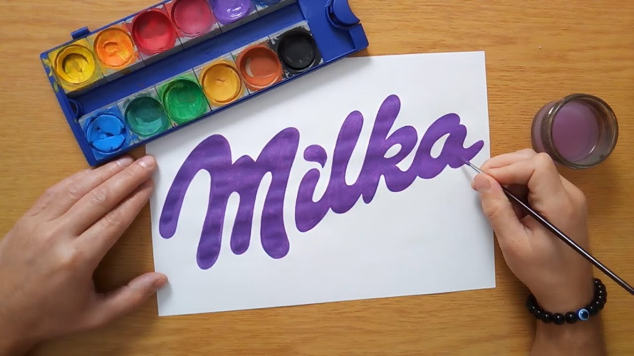 How to draw a Milka logo - YouTube