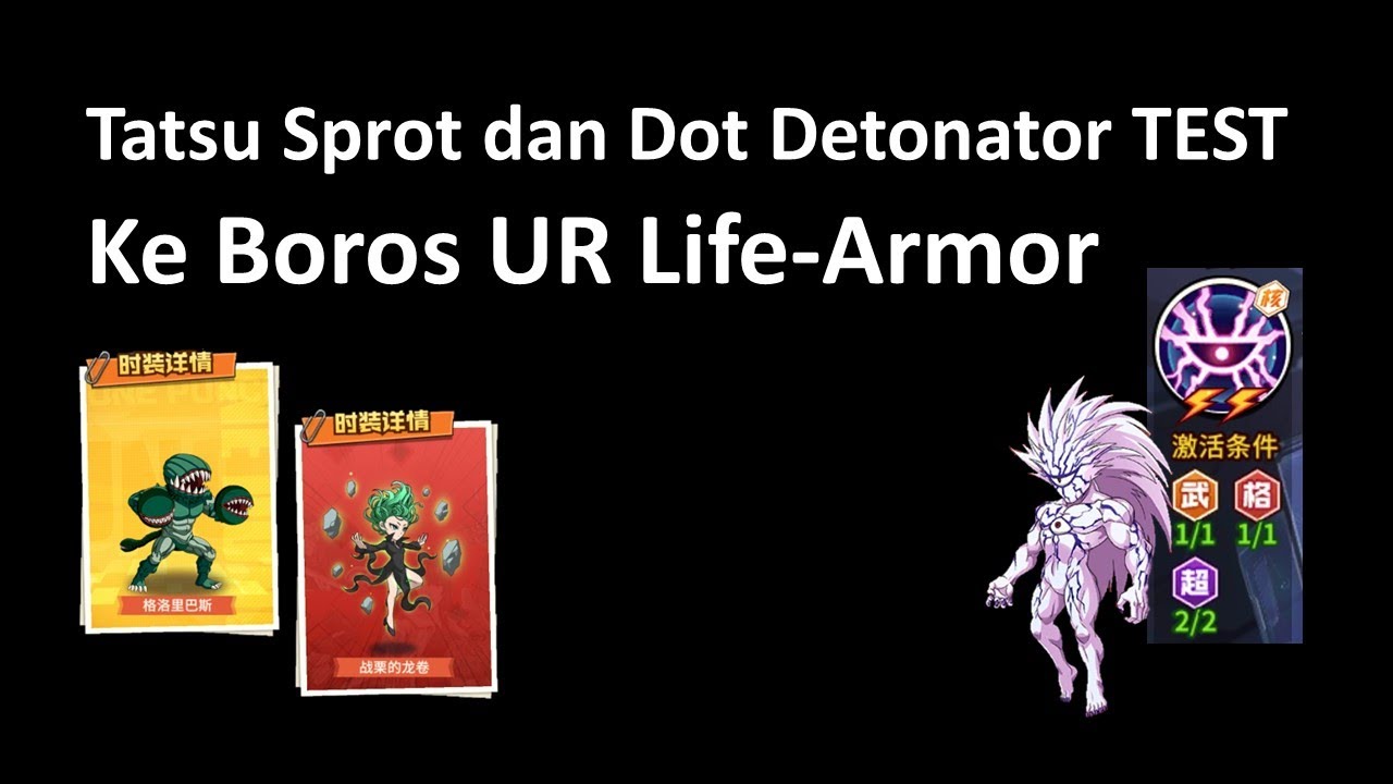 Tatsu S-guard generator dan Dot detonator test ke Life-Armor (HP bar ...