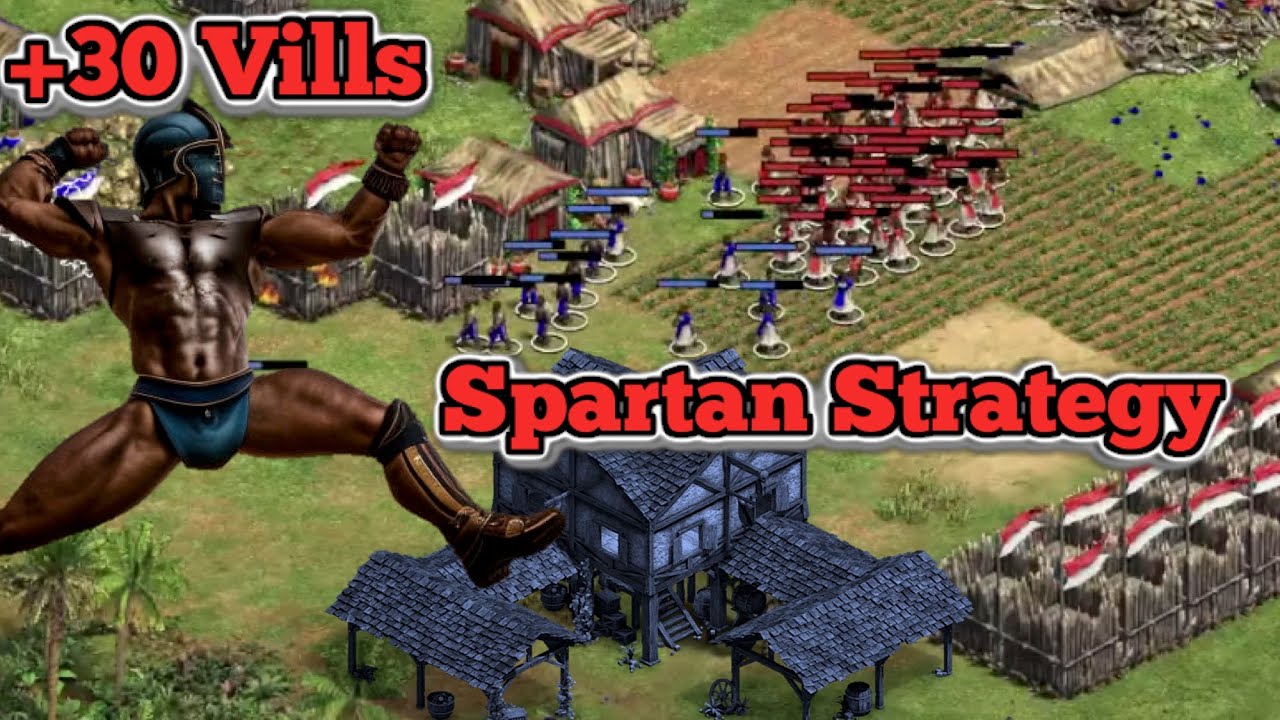 Old school Drill Time Spartan Strategy: Destroy TC with Vills?! No Wood ...