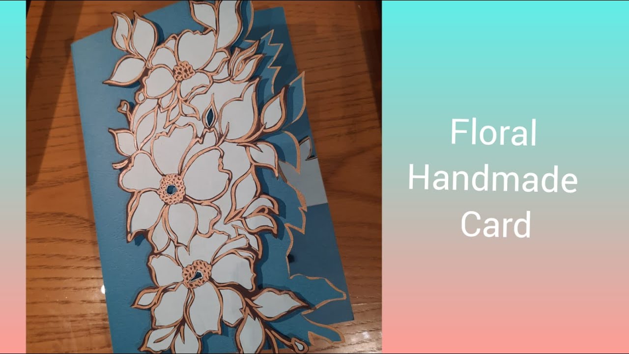 Floral Handmade Card - DIY X-acto Knife Crafting - YouTube