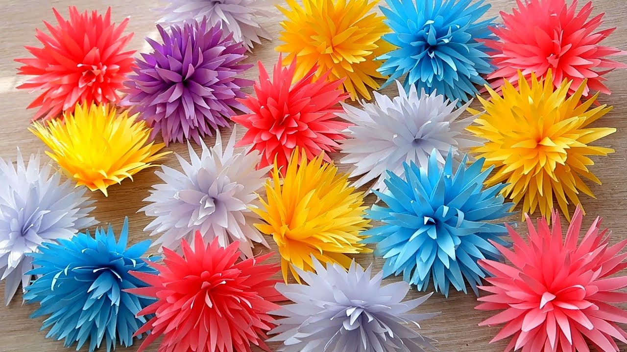 How To Make Small Paper Flower - DIY Handmade Craft - Paper Craft. HOME ...
