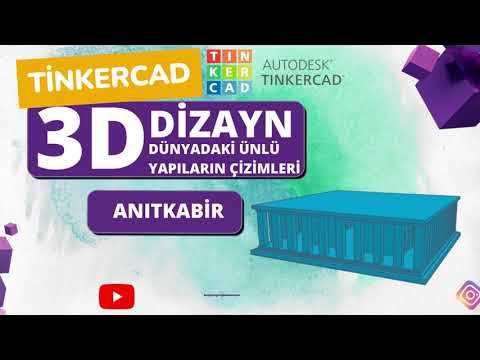 3D Tinkercad ile 3D Basit Anıtkabir Yapın | 3D modelleme Nasıl yapılır ...