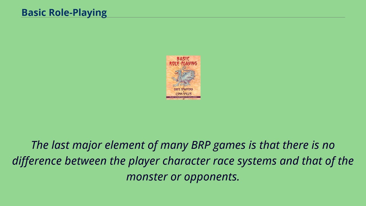 Basic Role-Playing - YouTube