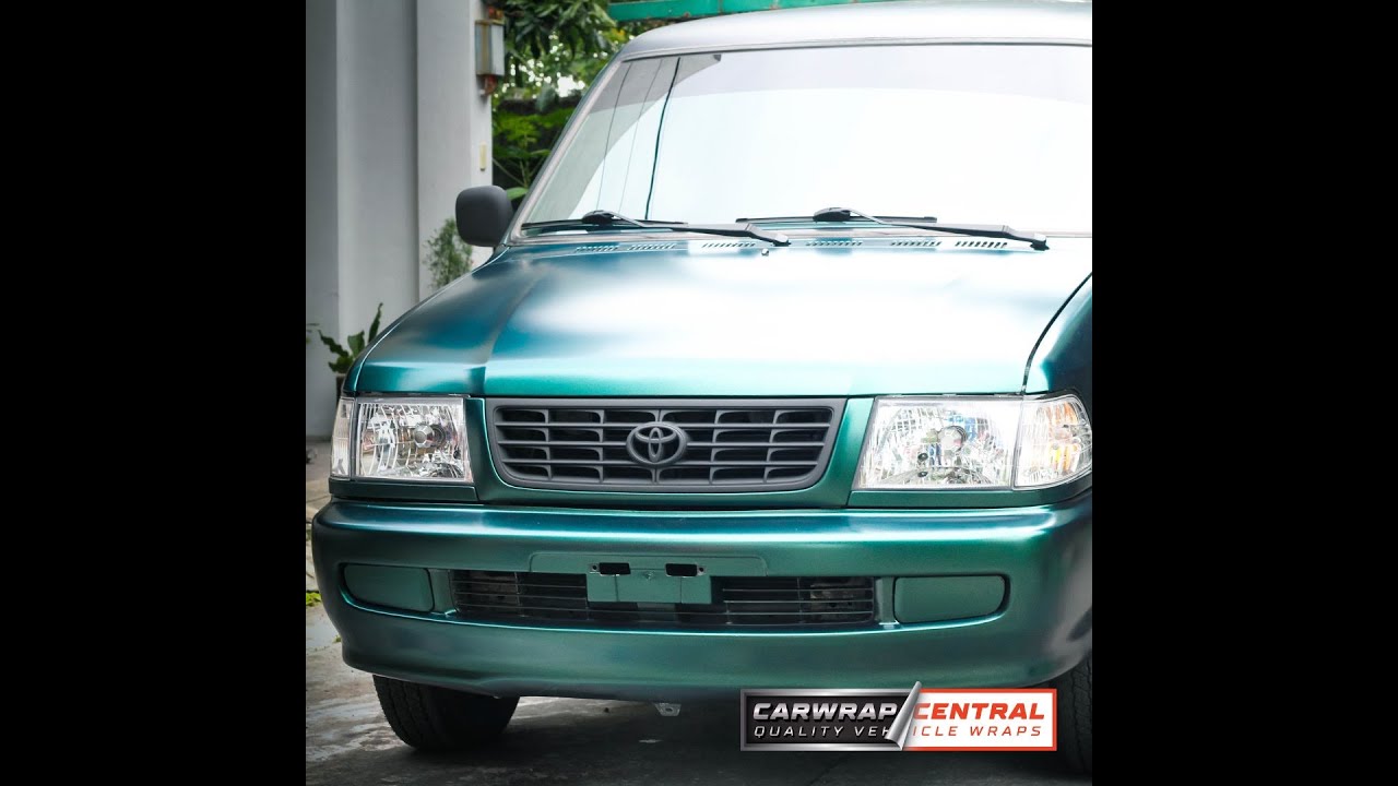 Carwrap Central - SATIN METALLIC GREEN - Toyota Revo - YouTube