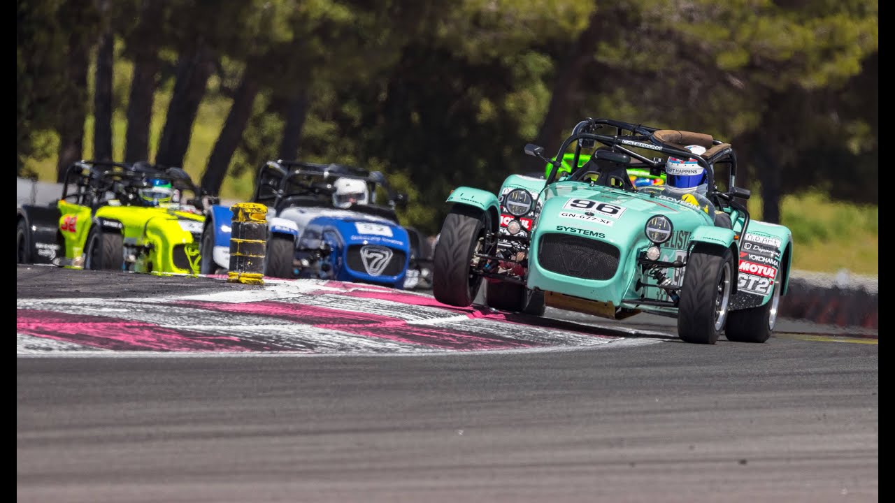 24 OVERTAKES IN 1 LAP! CATERHAM CHAOS AT LE CASTELLET - YouTube
