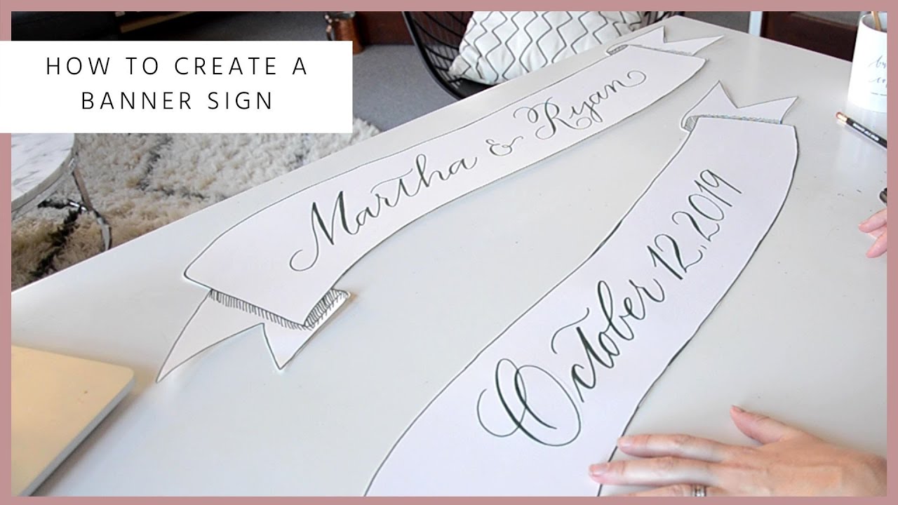 How to Create a Banner Sign - YouTube