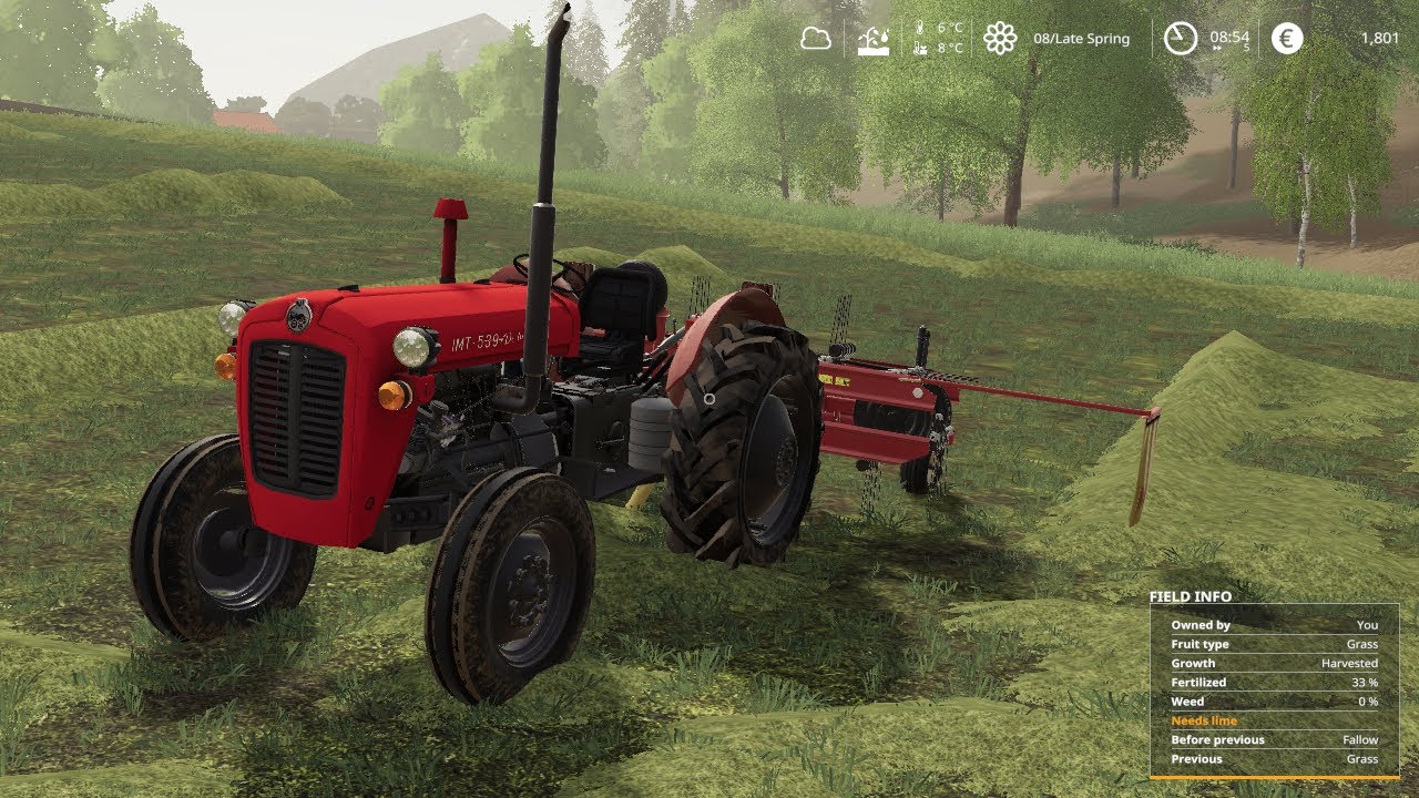 FS 19 UTH MAPA EP#25 SKUPLJANJE TRAVE SA IMT 539 - YouTube