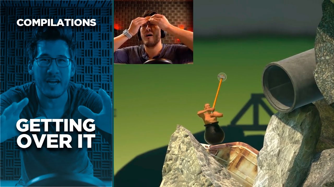 Markiplier's Getting Over It, but with every FALL it gets 5% faster ...