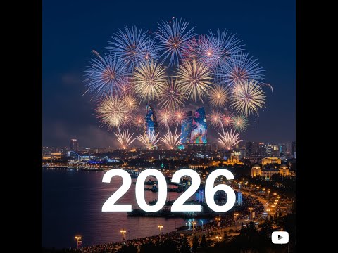 Amazing Fireworks Show at Night | Azerbaijan Baku Boulevard Fireworks 4K