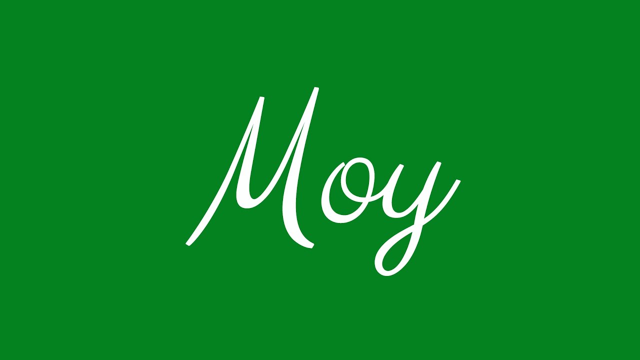 Learn how to Sign the Name Moy Stylishly in Cursive Writing - YouTube