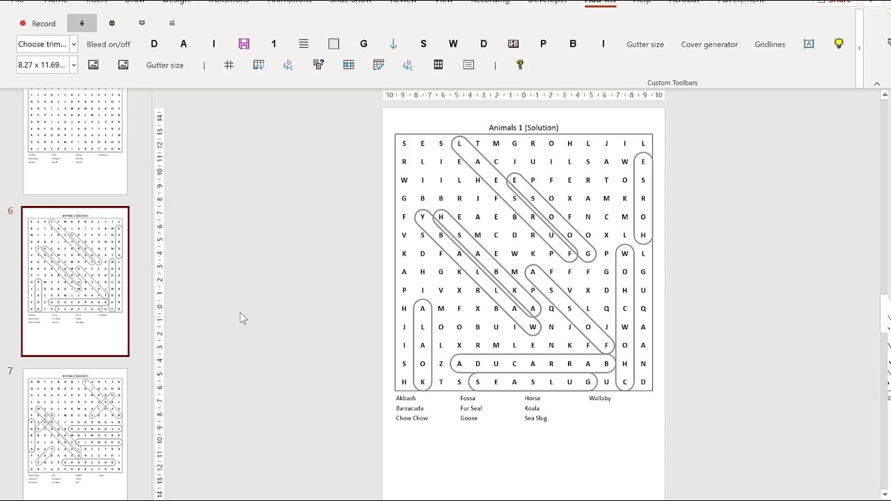 Bulk Create Word Search Puzzles for KDP using Puzzle Creator PowerPoint ...