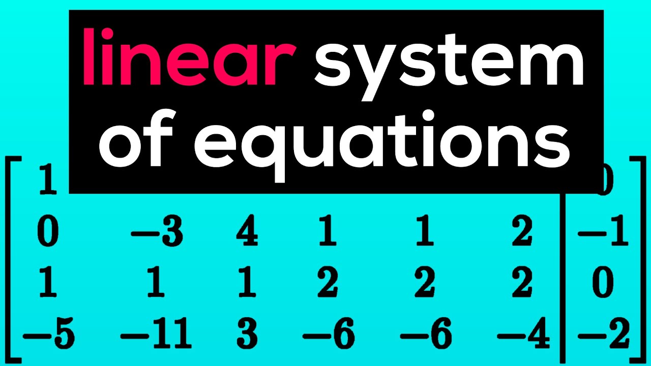 Solution Set of a Matrix and a Vector - YouTube