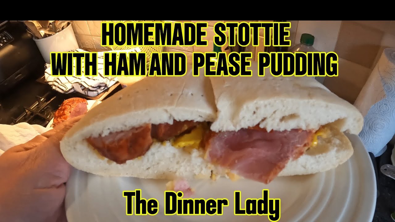 HOME MADE STOTTIE CAKE WITH HAM & PEASE PUDDING - YouTube