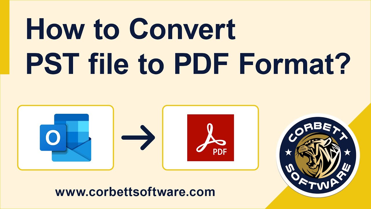 Convert PST to PDF | Convert PST Mailbox with Attachments in PDF - YouTube