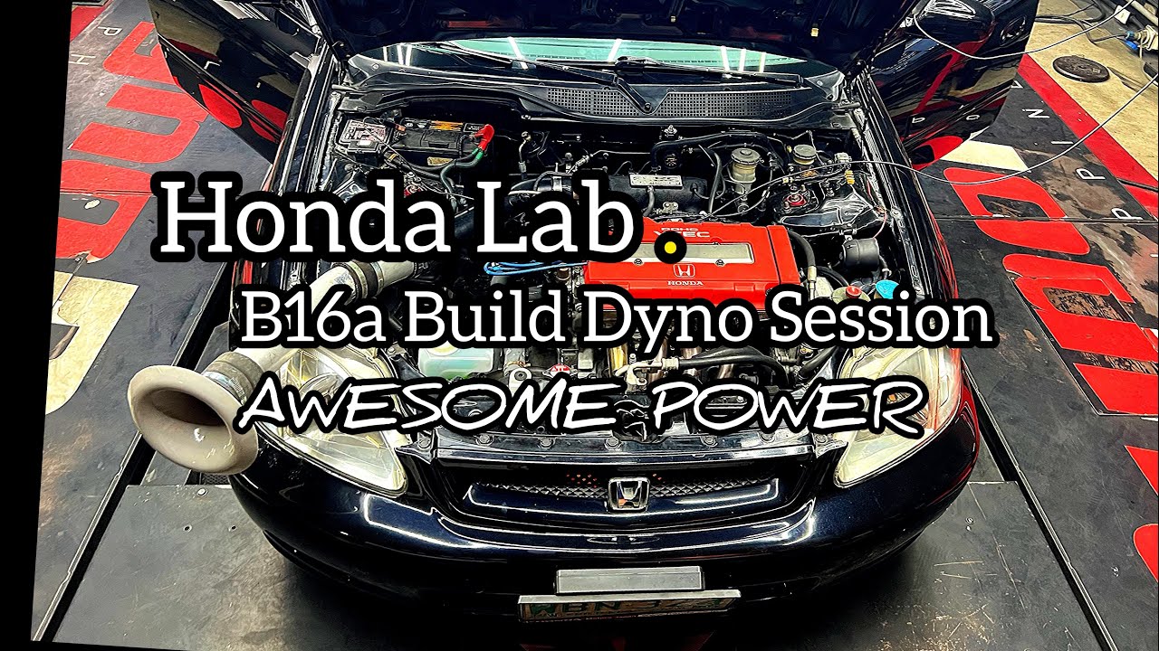 Honda Lab's B16a Dyno Session assisted by SRDmotorsports - YouTube
