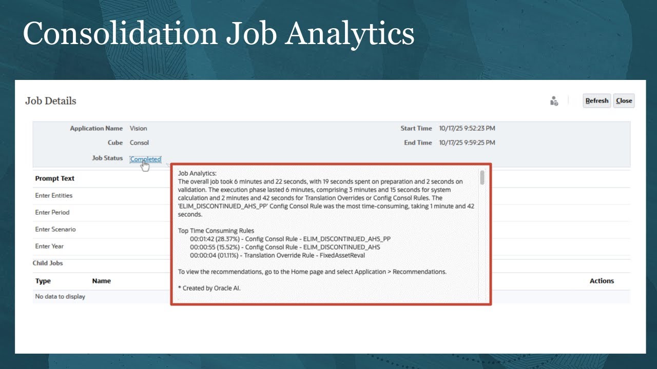 Generating Consolidation Job Analytics - YouTube