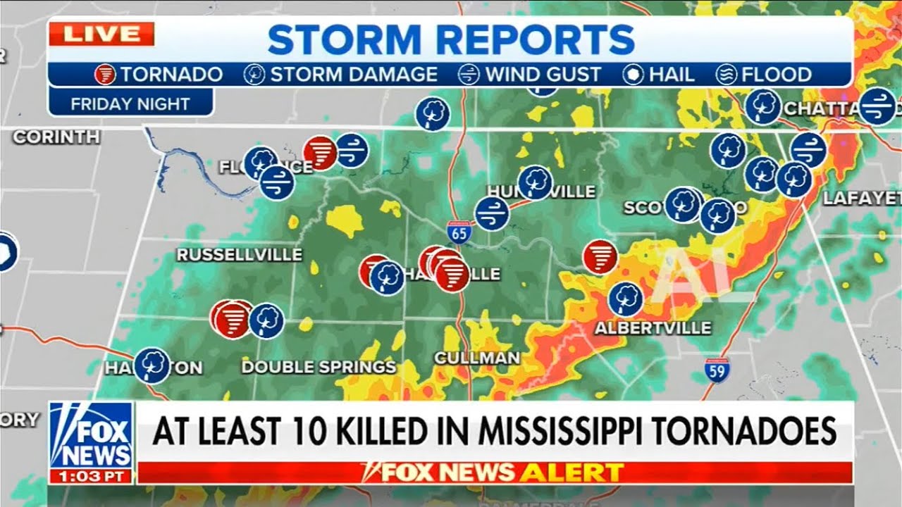 Fox Overnight Mississippi Tornado Coverage (03/25/2023) With Marianne ...