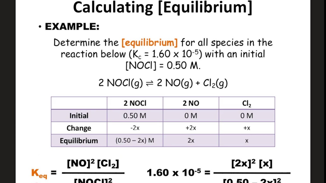 Equilibrium Approximation Notes AP - YouTube