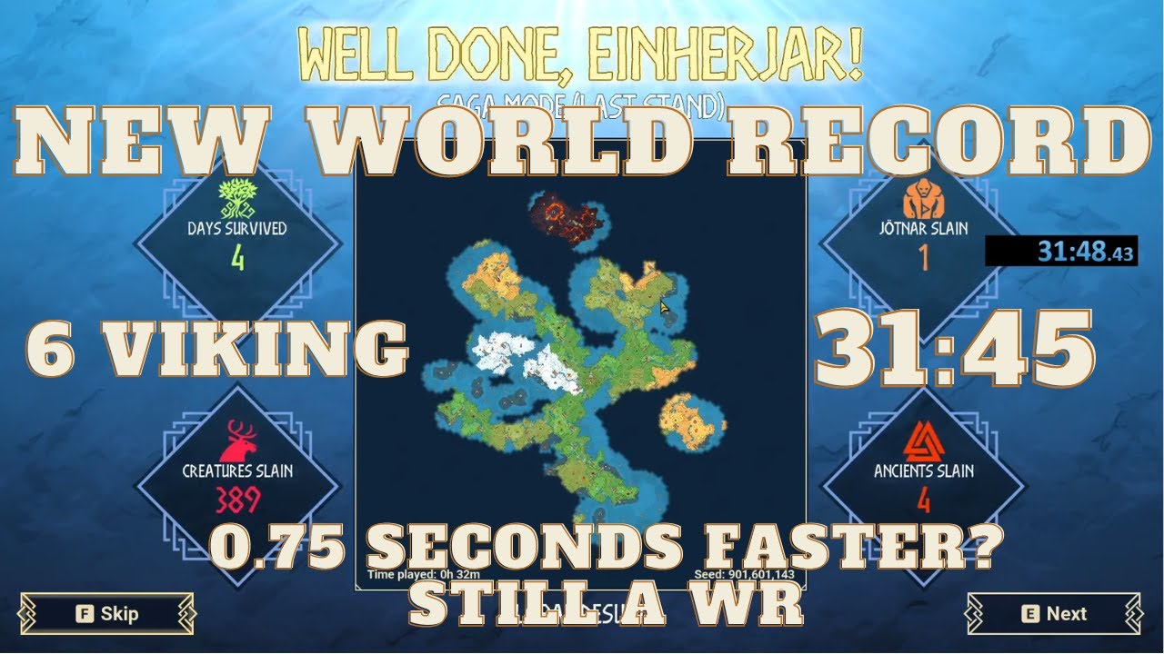 New Team Record - By less than 1 second! 6 Player Tribes of Midgard ...