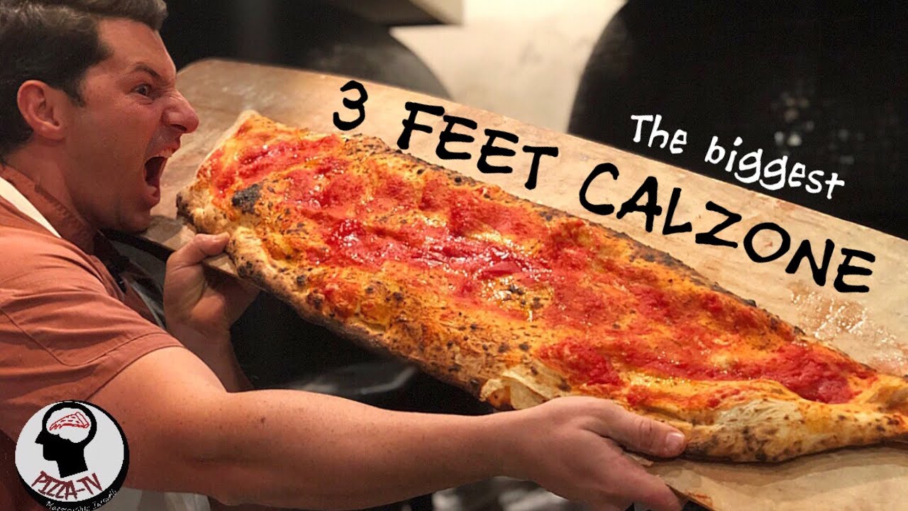 HOW TO MAKE THE BIGGEST CALZONE IN THE WORLD!!! - YouTube