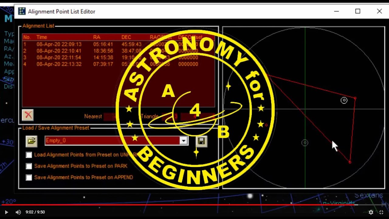 Stellarium: How to Star Align with EQMOD Alignment Tool - YouTube