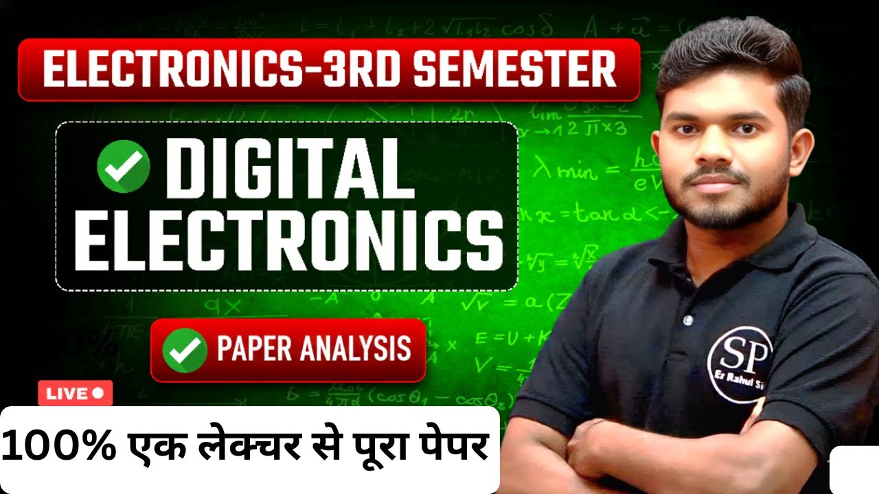 🔥 Electronics 3rd Semester || digital electronics || PAPER ANALYSIS ...