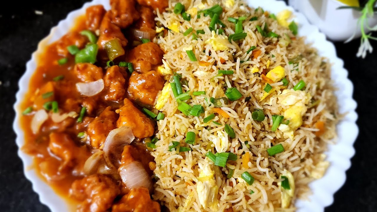 Chicken Manchurian Gravy With Fried Rice Easy Fast Chineses Recipes ...
