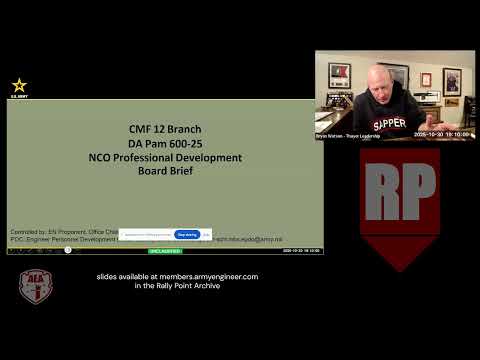 30 OCT 25 Engineer Rally Point DA PAM 600 25 - YouTube