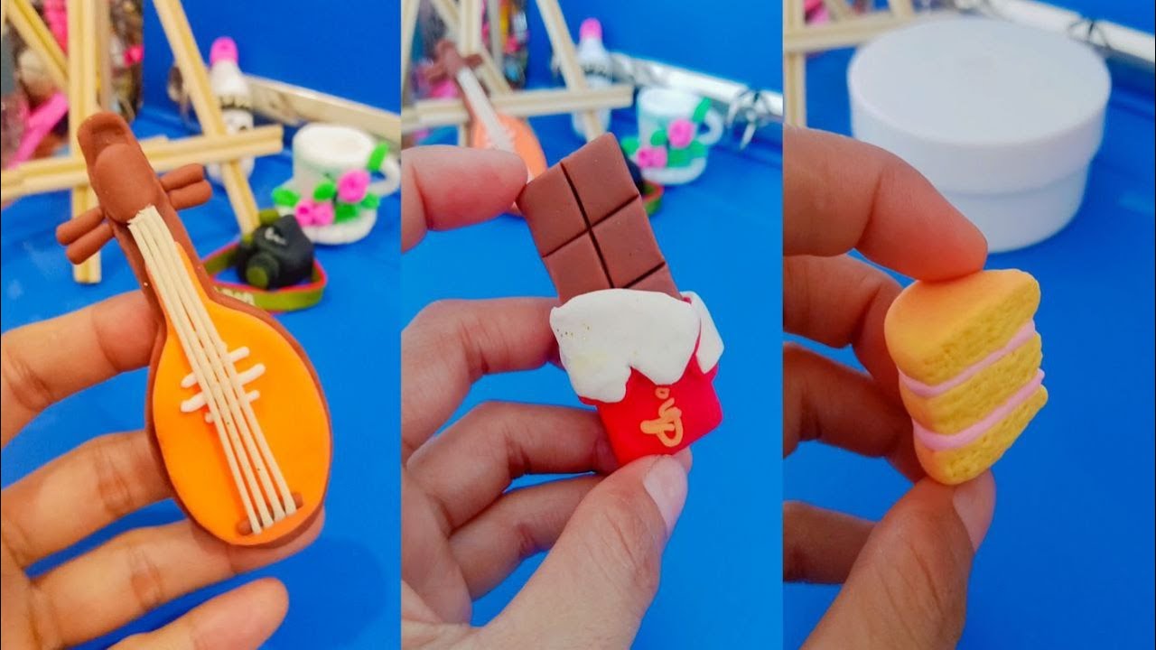 3 in 1 Polymer clay craft DIY || Mini craft tutorial || 3 easy polymer ...