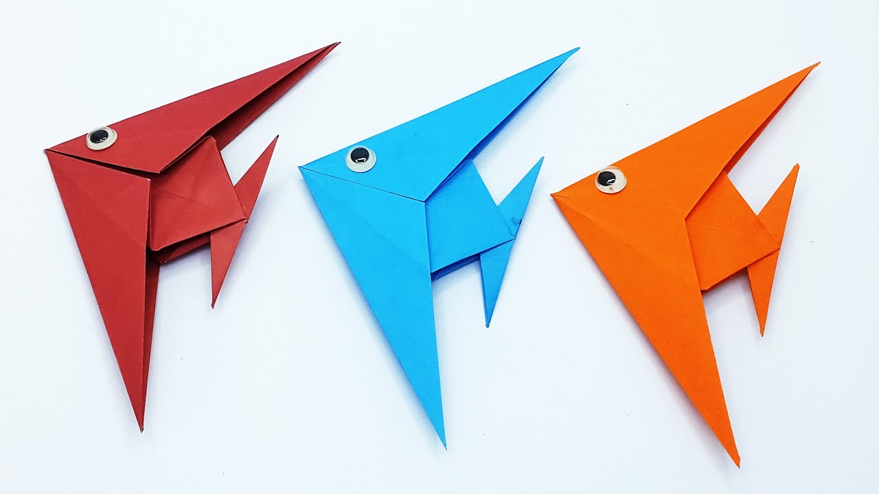 Easy Origami Paper Fish - DIY Moving Paper Fish - Easy Paper Crafts ...