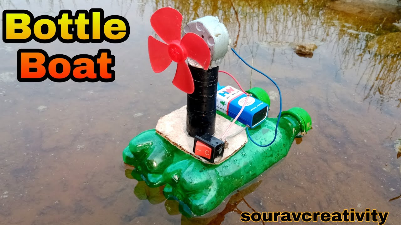 How To Make Boat With Plastic bottles, Science Project Work, Science ...