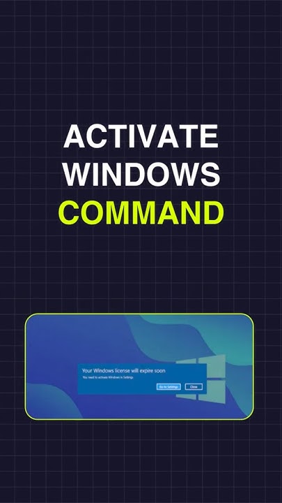 How to Activate Windows 10 with One Command | No Software Needed! - YouTube