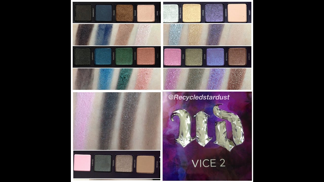 Urban Decay Vice 2 Palette Review and Swatches - YouTube