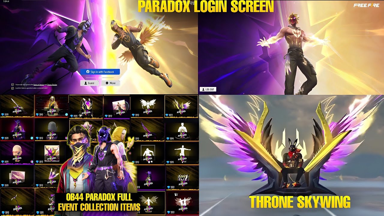 PARADOX EVENT FULL COLLECTION ITEMS REVIEW | NEXT LOGIN SCREEN OF ...