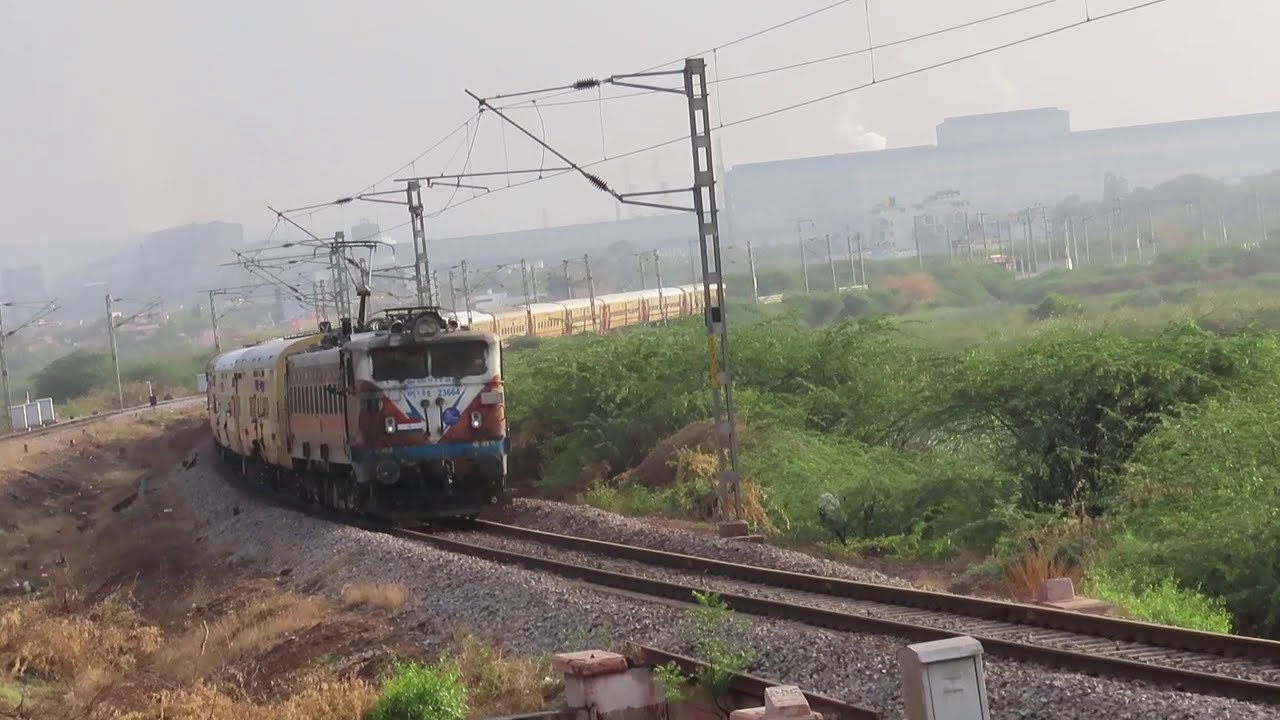 Barbie doll livery WAG-5 with Hubballi - Vijayawada Amaravati Express ...