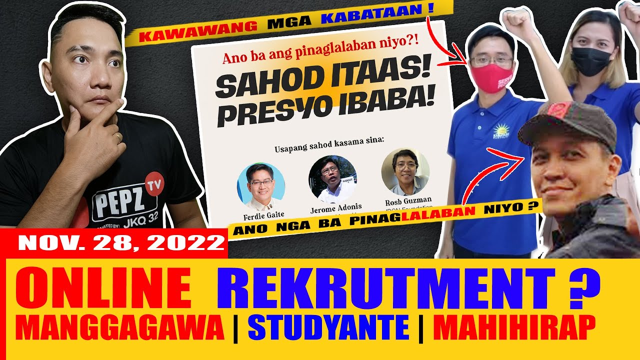 SAHOD ITAAS! PRESYO IBABA! ONLINE REKRUTMENT, ONLINE BUD0L! - YouTube