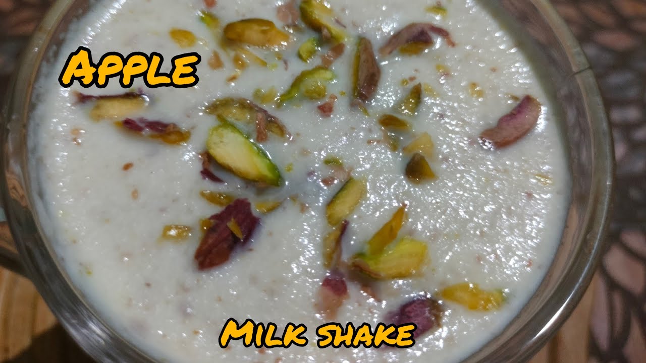 how to make healthy breakfast smoothie. apple milk shake recipe - YouTube