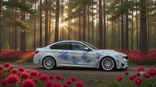 BMW M3 Floral Edition in a Dreamy Forest 🌸 | 4K Relaxing Car Wallpaper 