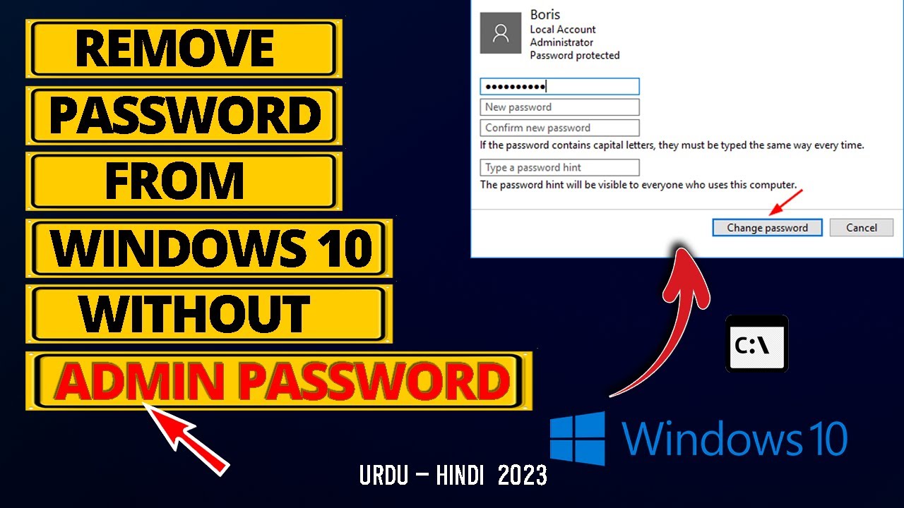 How to change admin password in windows 7 8 10 11 | #windows10 - YouTube