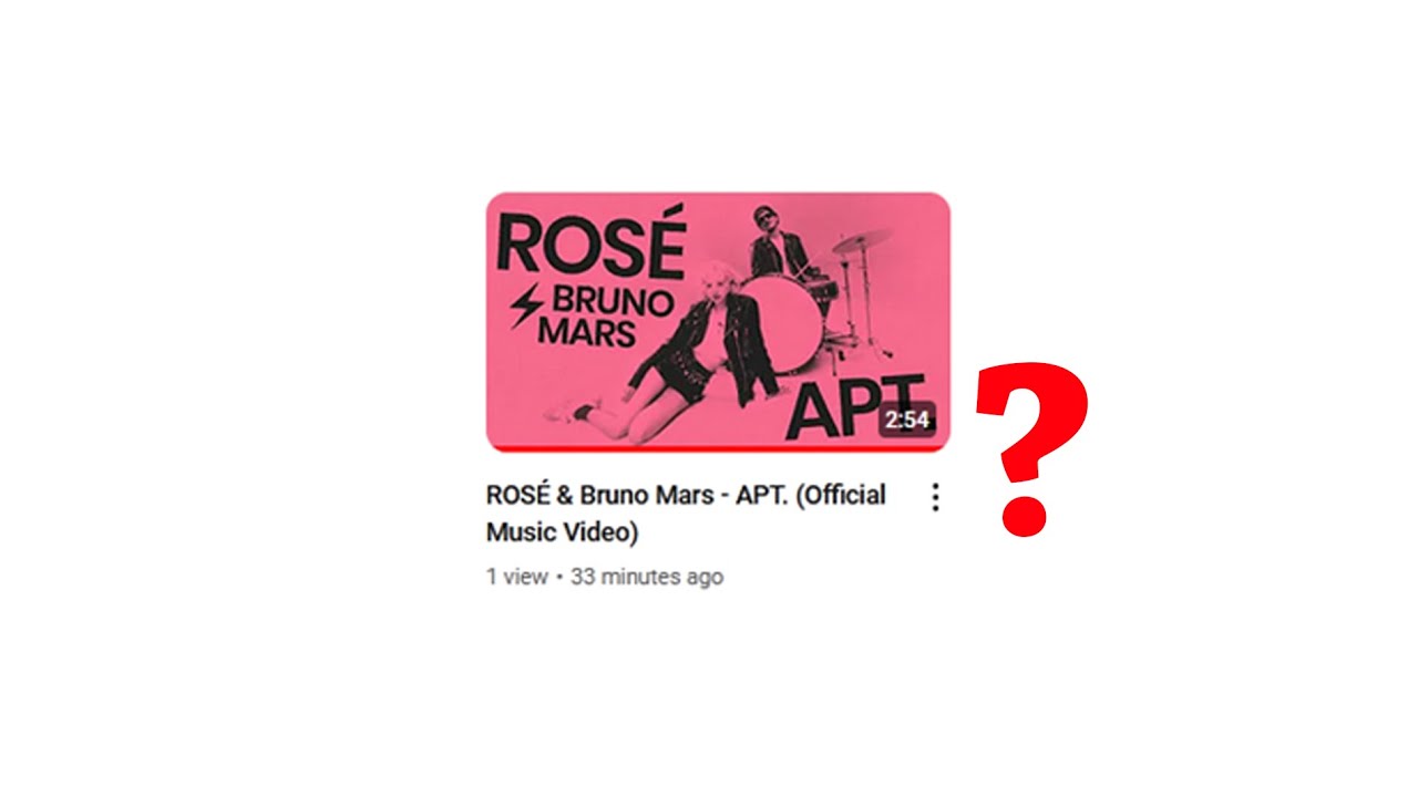 Rosé & Bruno Mars APT. Official Music Video VIEW - YouTube