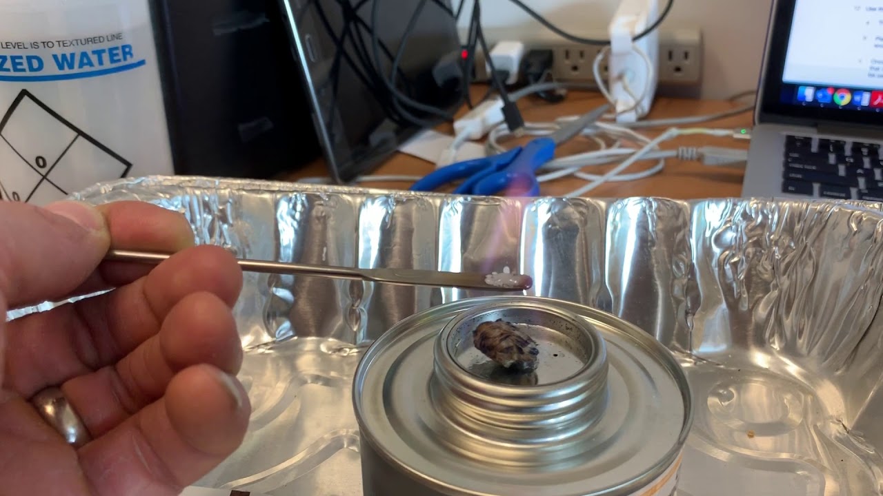 Anions, Cations and Ionic Reactions Part 4: Sample Flame Test - YouTube