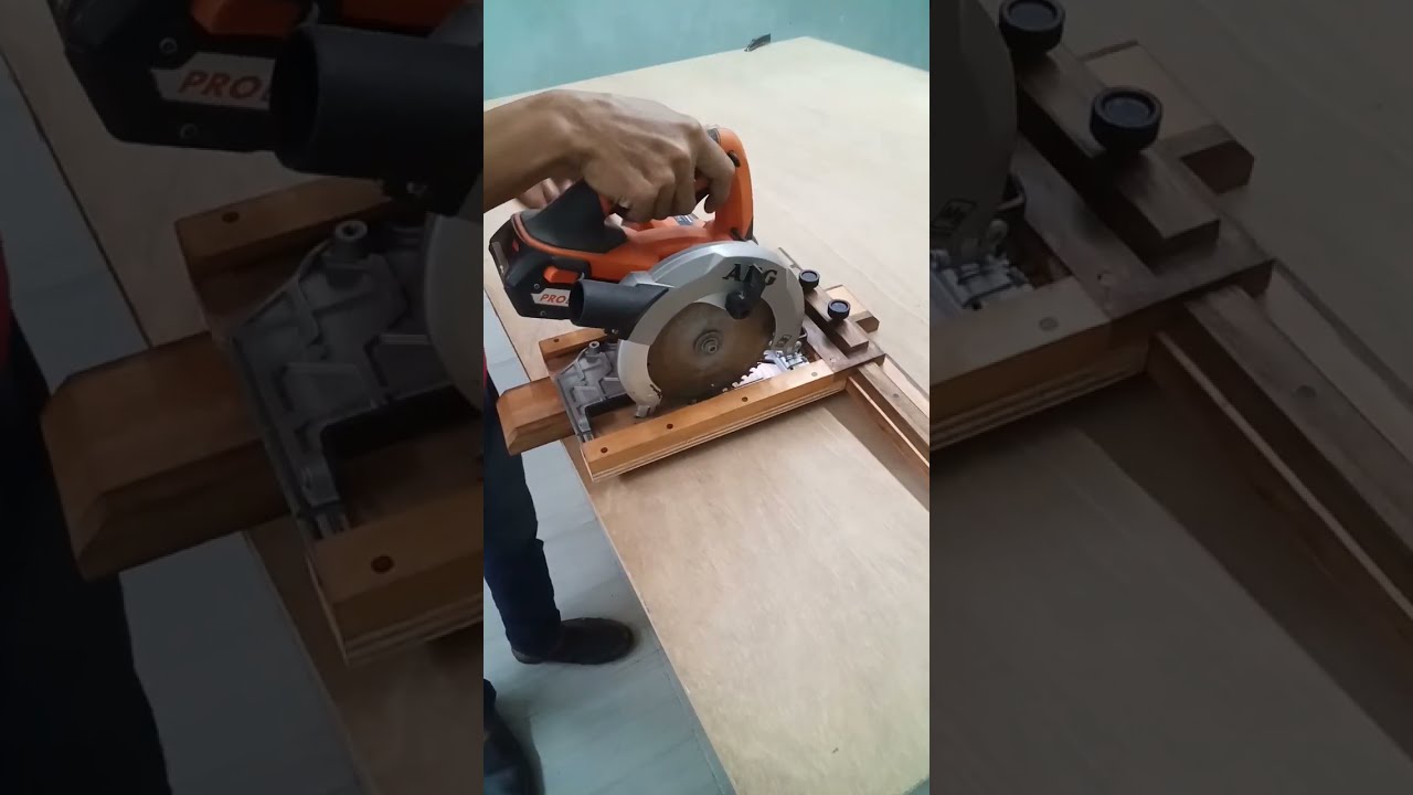 rip-cut circular saw guide [DIY]#shorts - YouTube