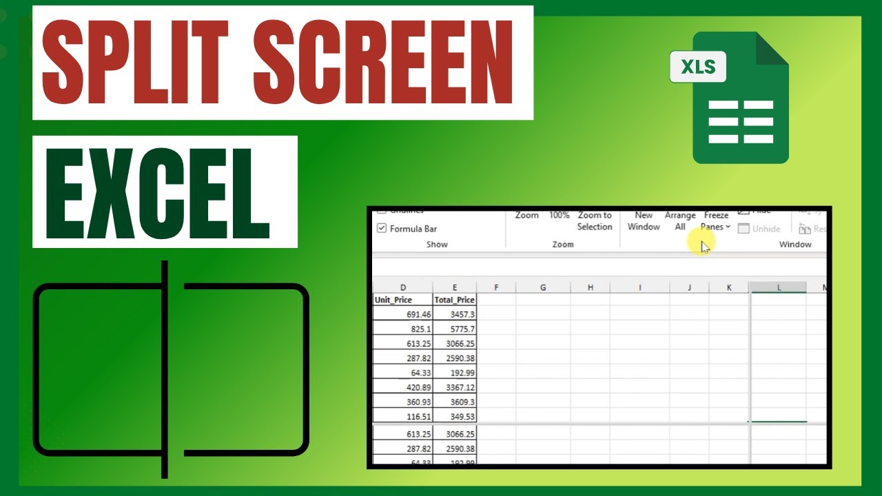 Split Screen in Excel - Quick View Tab Trick #excel #exceltips # ...