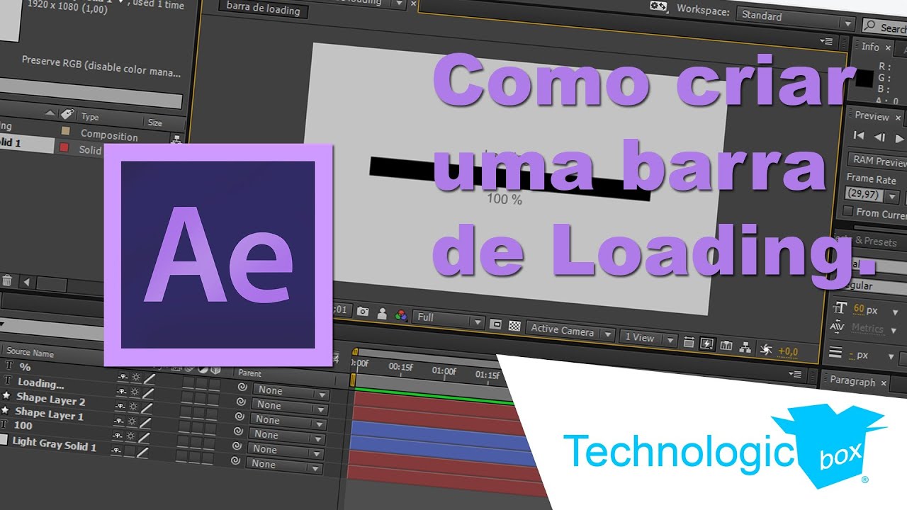 TechnologicBox - Como criar uma barra de loading - After Effects - YouTube