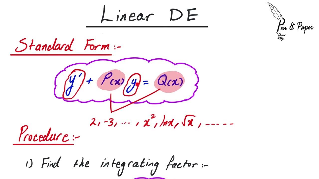First Order Linear Differential Equations And Largest Interval Over