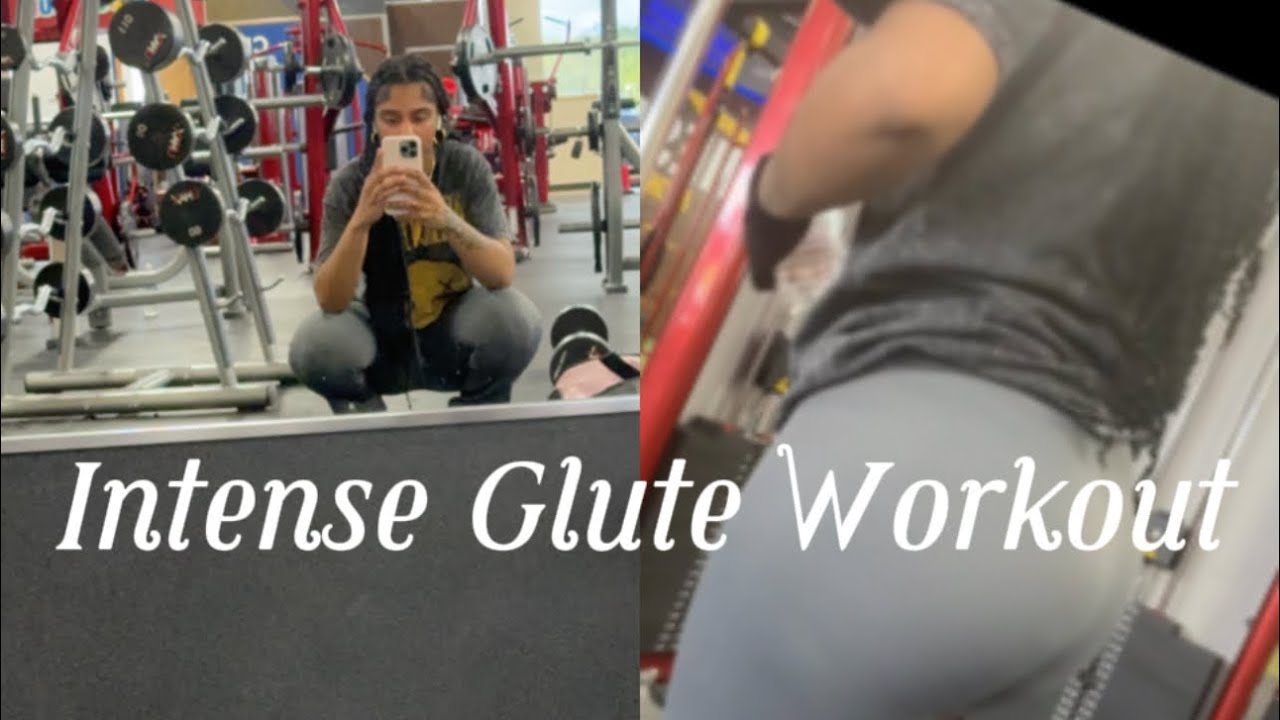 GYM WORKOUT VLOG: INTENSE | GLUTE | FOCUSED | - YouTube